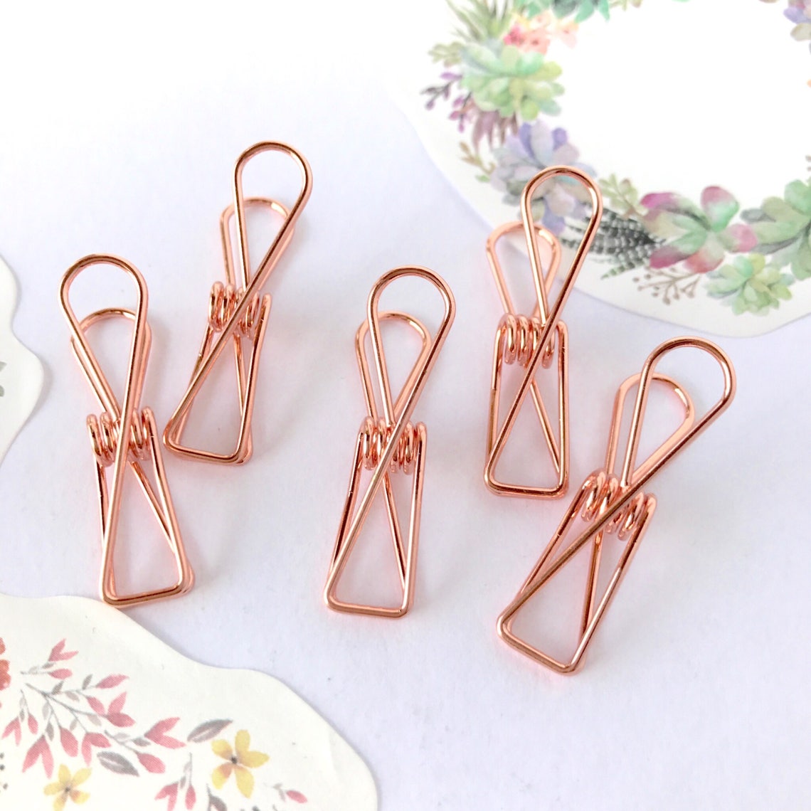 Planner Paper Clips Spring Wire Metallic Binder Accessories X | Etsy