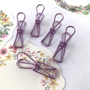 Planner Paper Clips Spring Wire Metallic Binder Accessories X 5 - Etsy