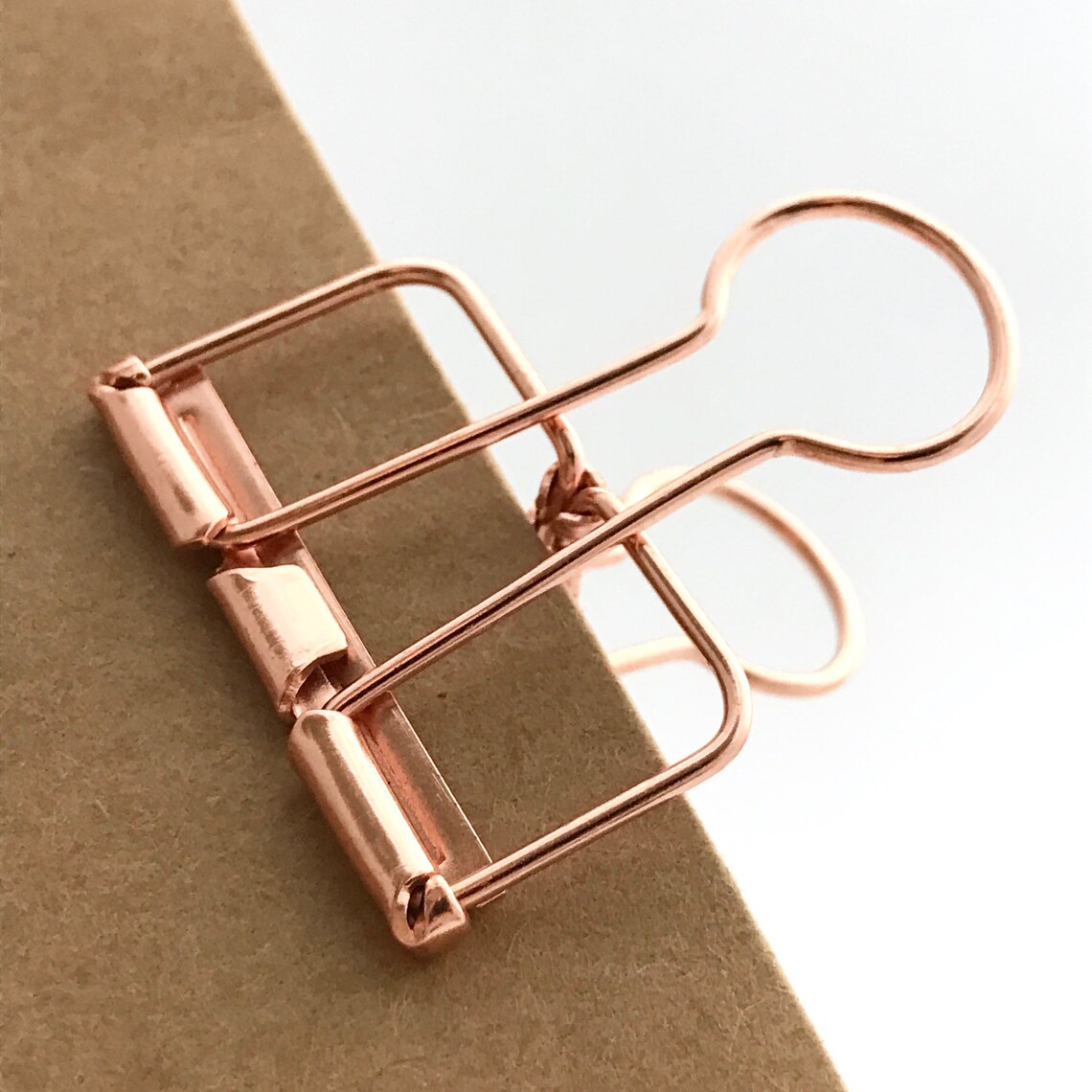 Rose Gold Planner Clips Binder Accessories Bull Clips Skeleton - Etsy