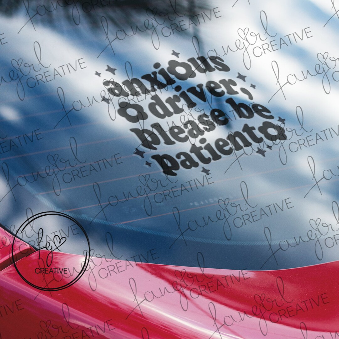 Anxious Driver Please Be Patient Decal Sticker - Etsy