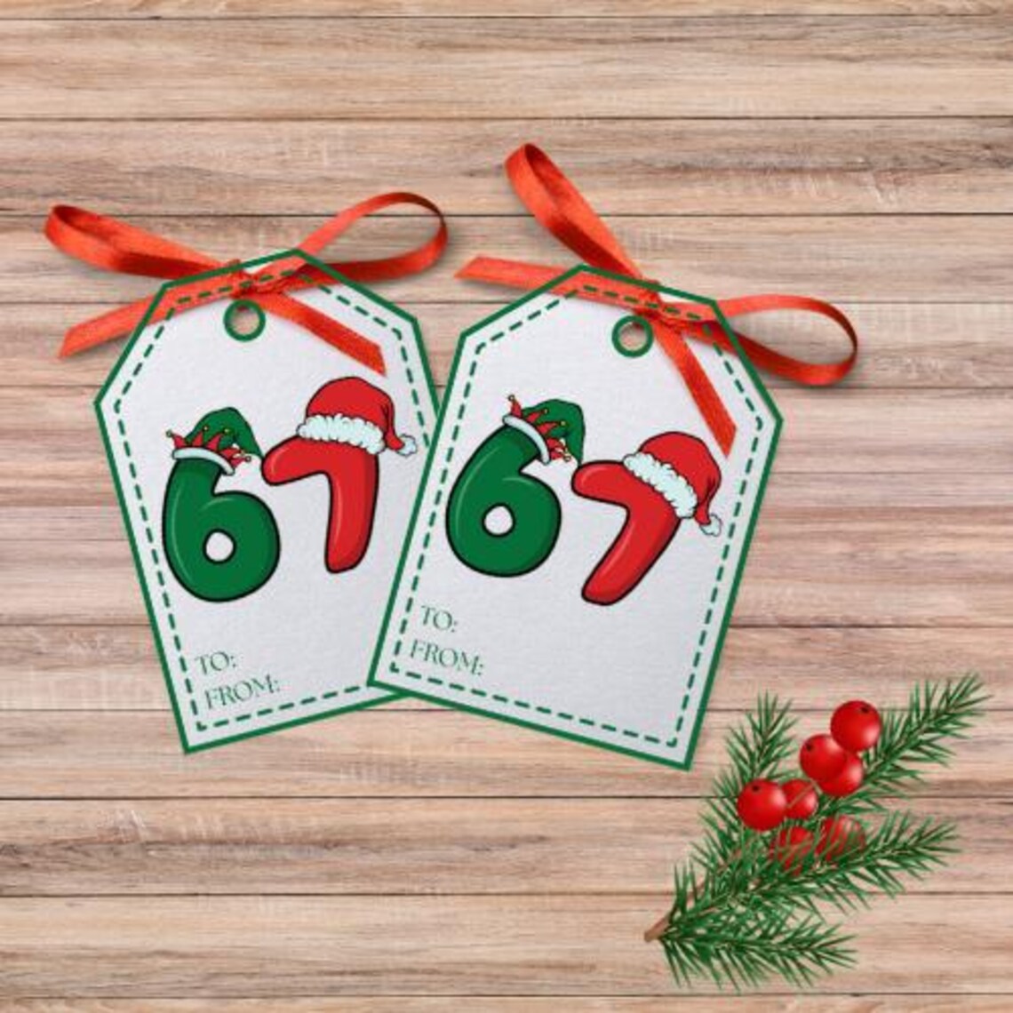 Funny Christmas Gift Tags | Holiday Slang 67, Xmas Labels (digital ...