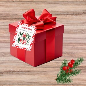 Set of 4 Teacher Christmas Gift Tags | Holiday Present Labels (digital ...