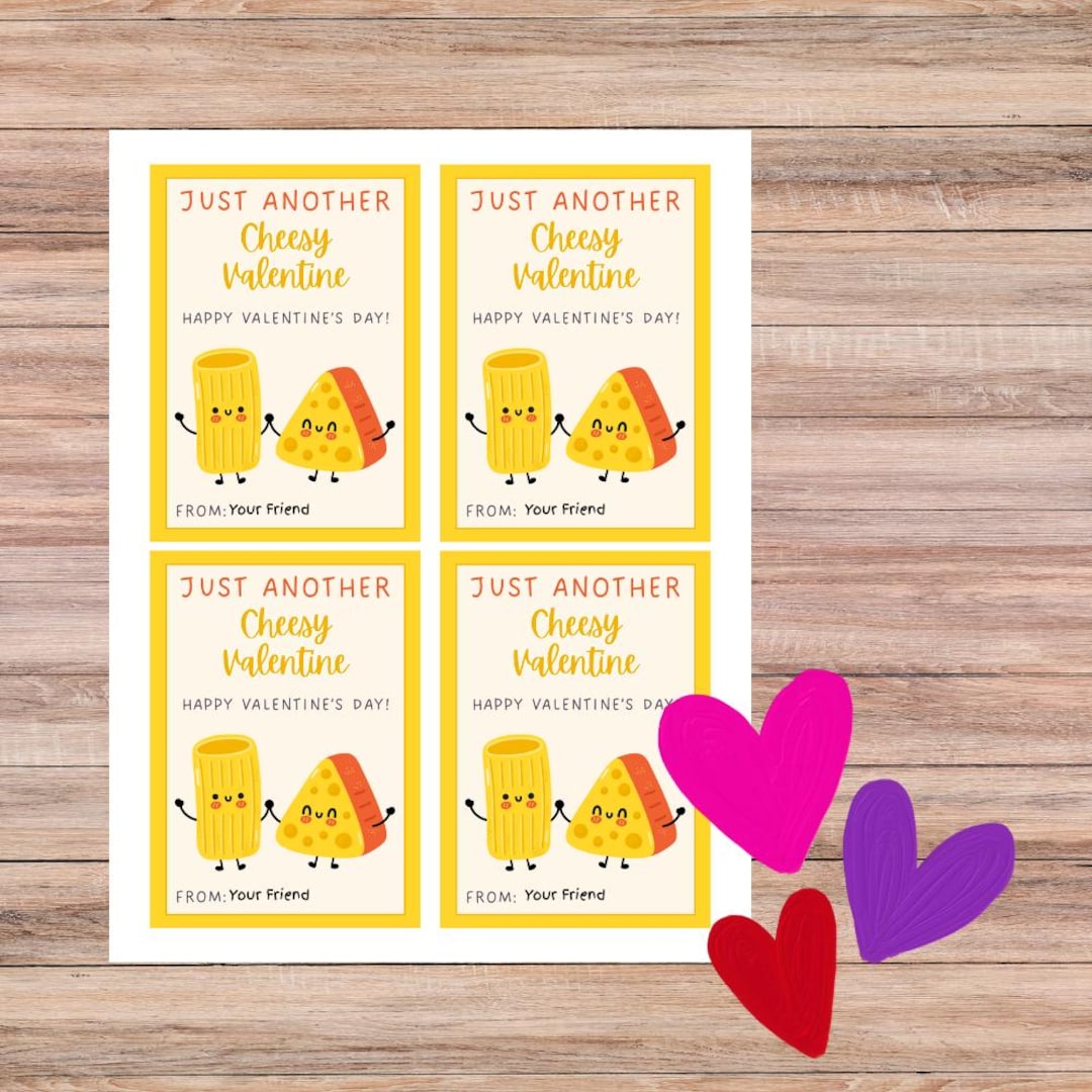School Valentines for Kids | Heart Day Cards | Cheesy Mac & Cheese ...