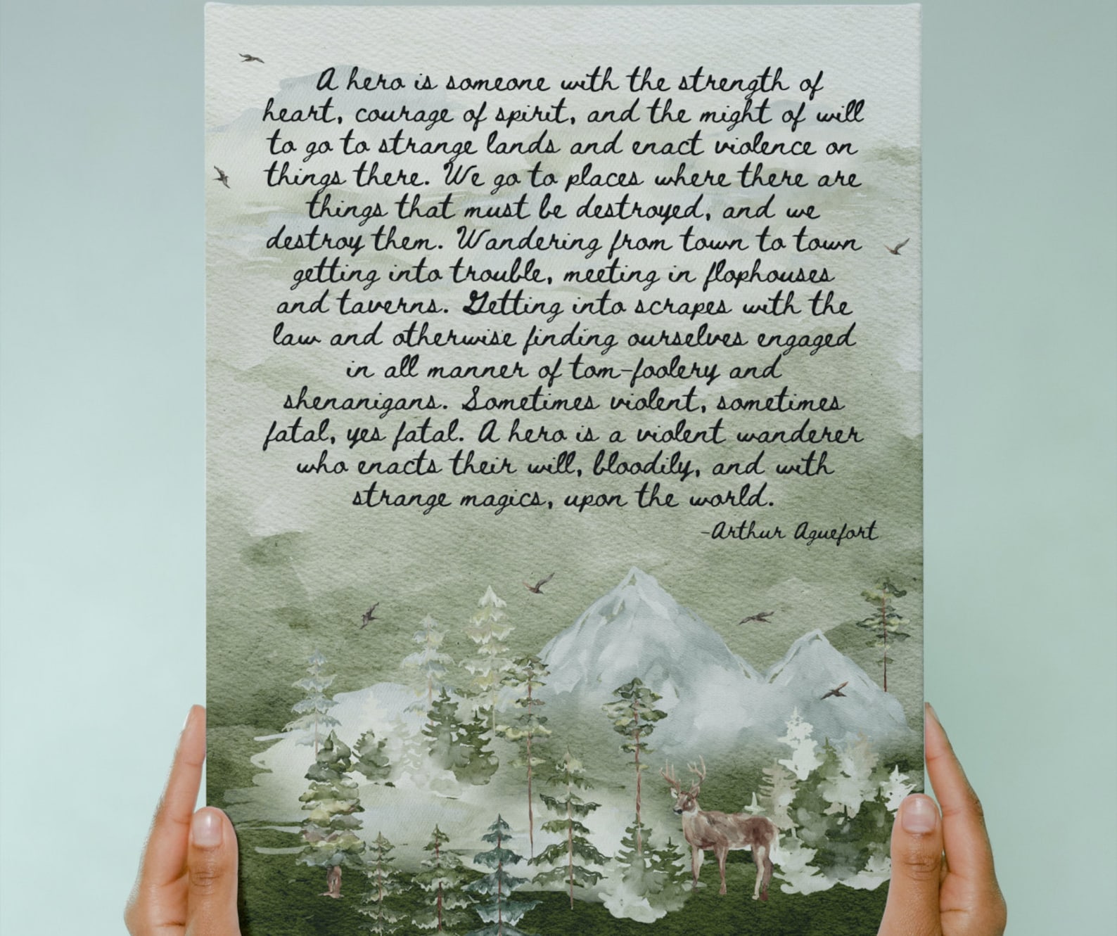 Arthur Aguefort Hero Digital Print Fantasy High - Etsy