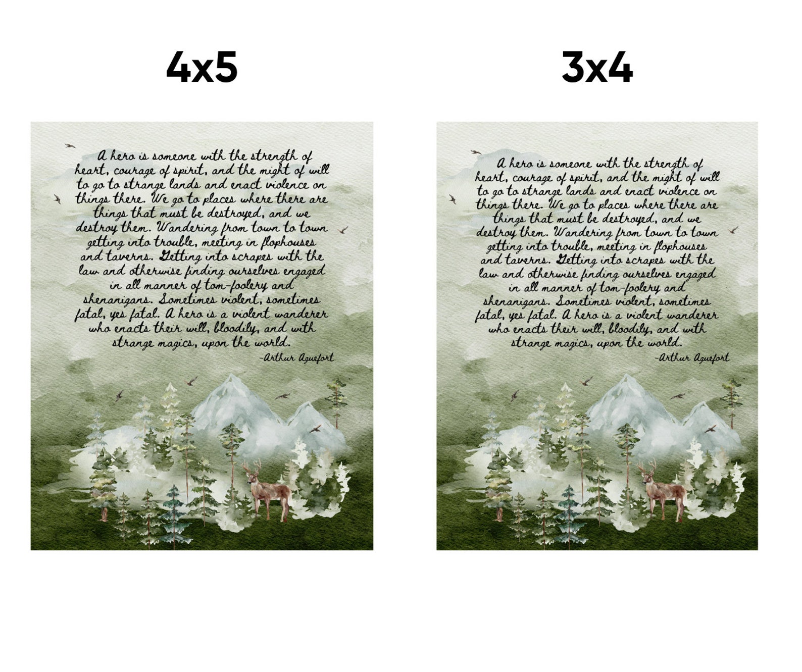 Arthur Aguefort Hero Digital Print Fantasy High - Etsy