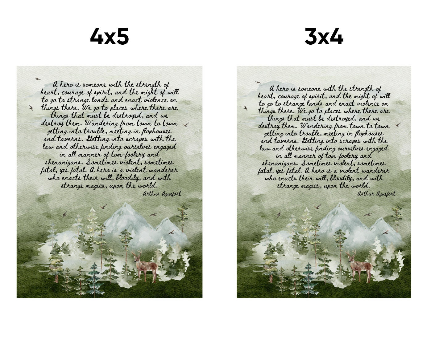 Arthur Aguefort Hero Digital Print Fantasy High - Etsy