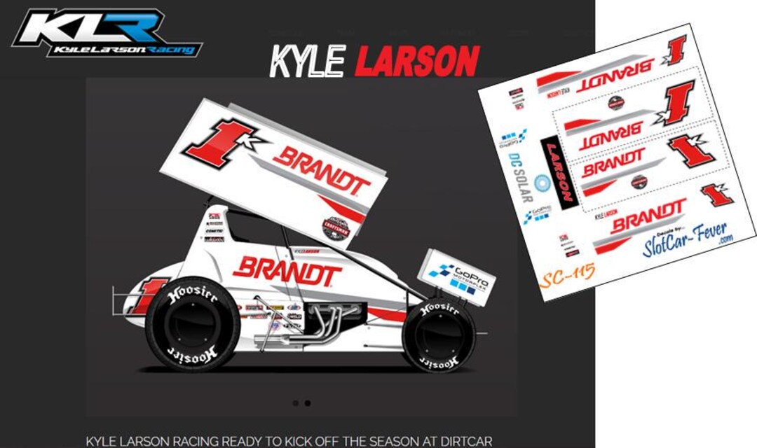 Kyle Larson 1k Sprint Car Model Car/slot Car Decals 1369 - Etsy