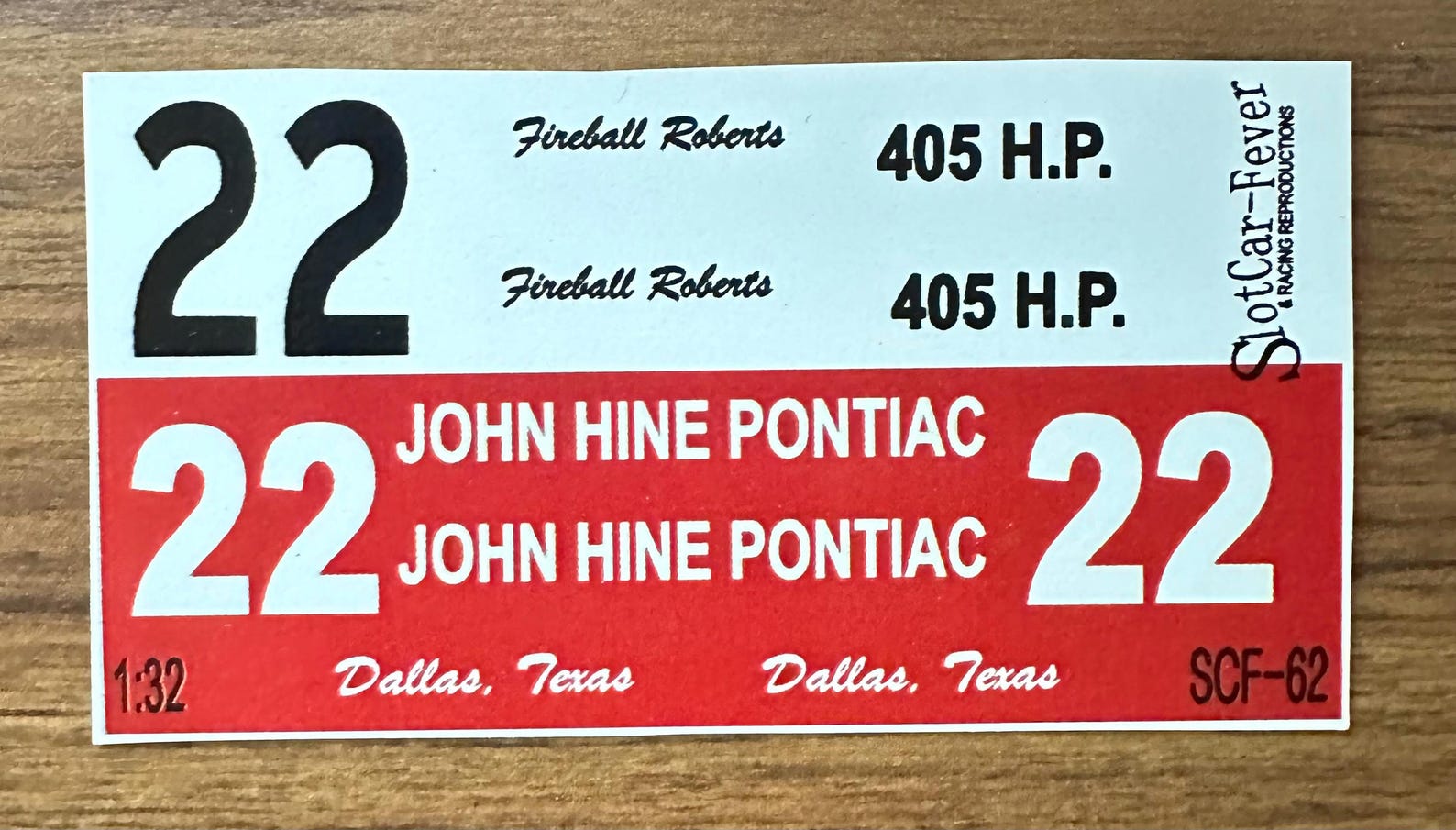 Fireball Roberts 1962 Pontiac Grand Prix Model Car/slot Car Decals 062 ...