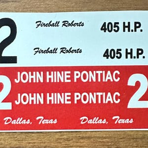 Fireball Roberts 1962 Pontiac Grand Prix Model Car/slot Car Decals 062 ...