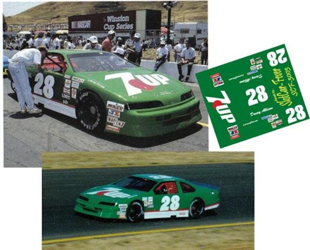Davey Allison #28 1993 7up Car Model Car/slot Car Decals 3003 - Etsy