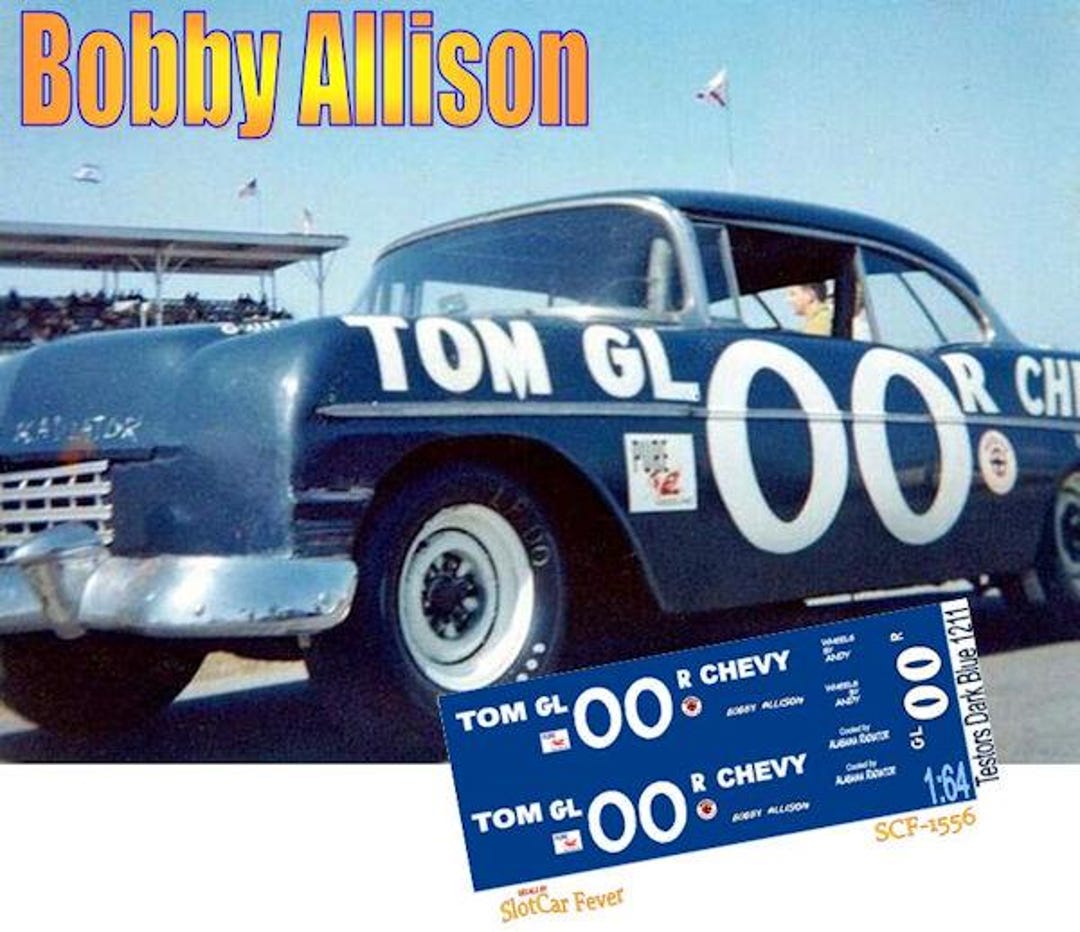 Bobby Allison #00 1956 Modified Chevy Model Car/slot Car Decals 1556 - Etsy