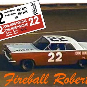 Fireball Roberts 1962 Pontiac Grand Prix Model Car/slot Car Decals 062 ...