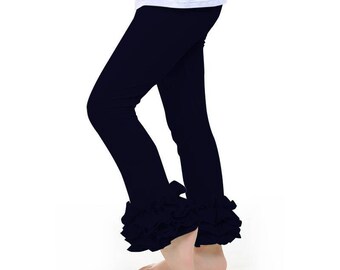 Black Ruffle Pants | Etsy