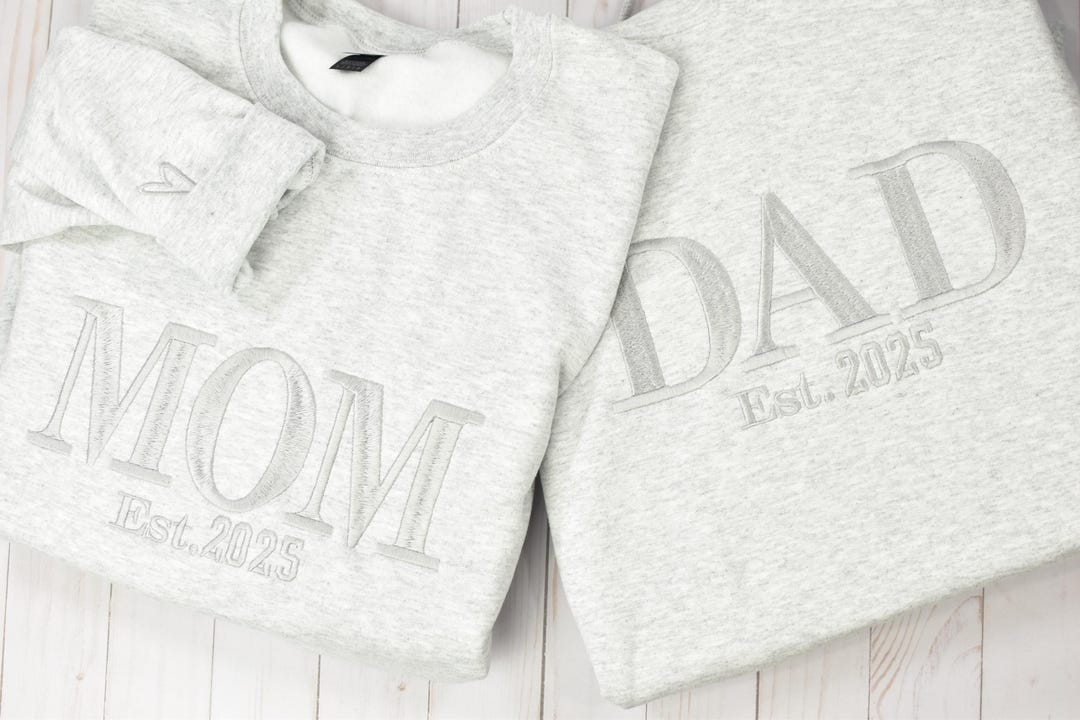 Dad Sweatshirt, Dad Gift, Embroidered Dad Crewneck Kids Names ...