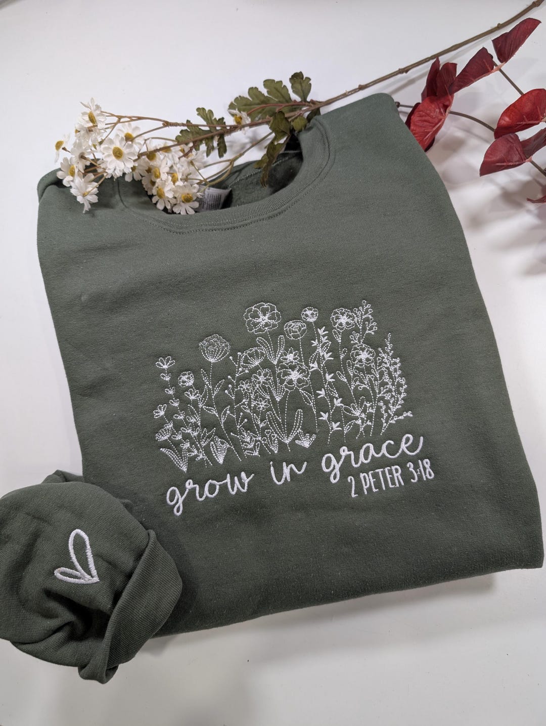 Wildflower Sweatshirt Crewneck Embroidered Sweatshirt Sweaters T-shirts ...
