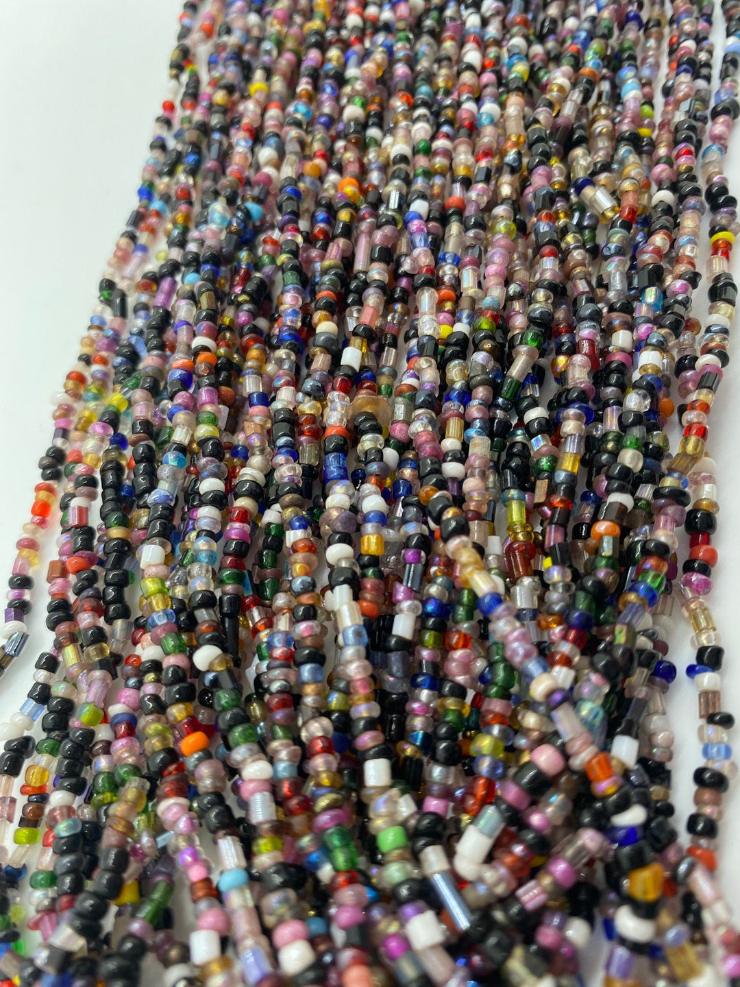 Multi Colored Seed Bead Strand 48" Strand, Various Colors and Shapes ...