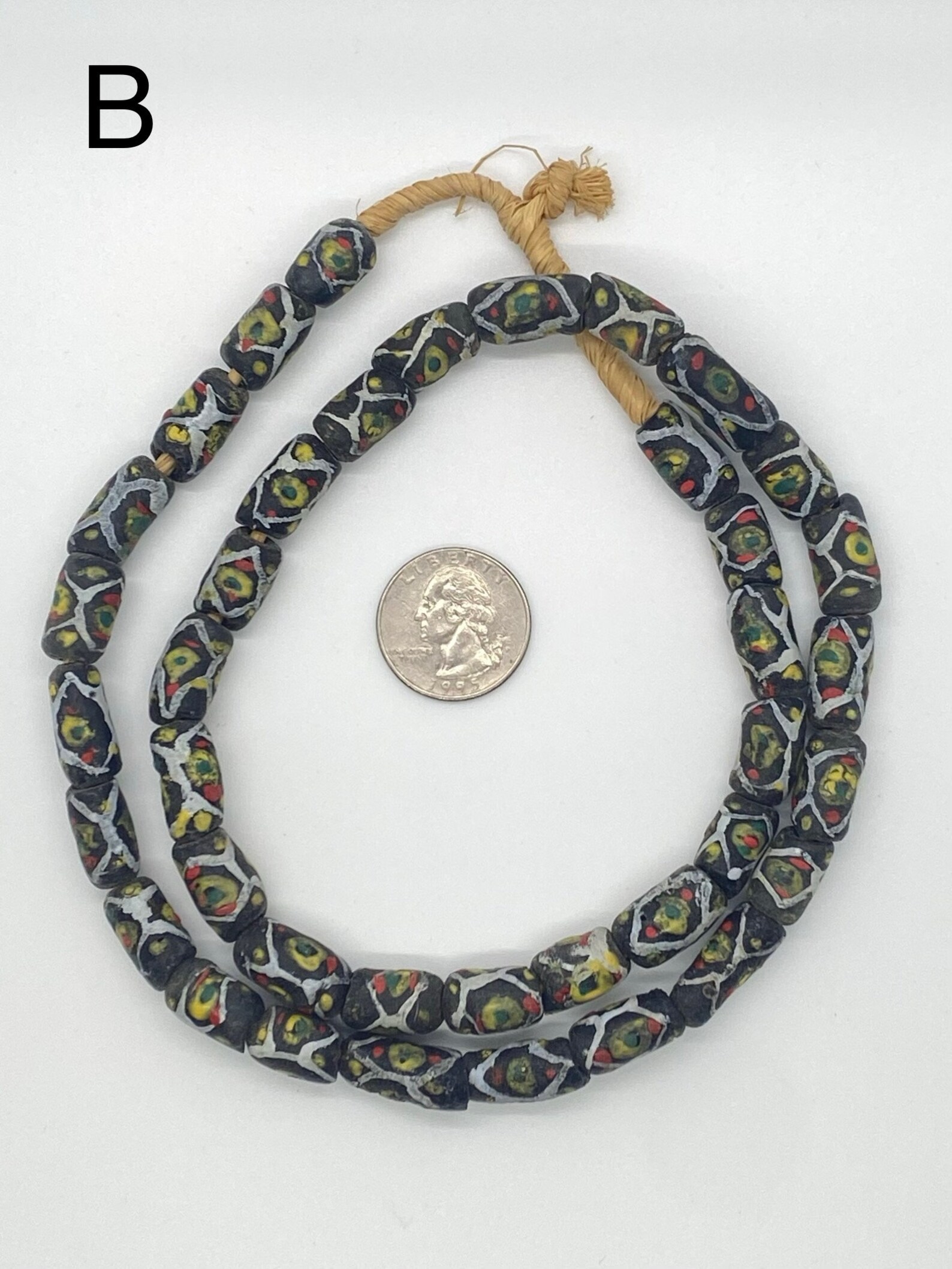 Antique Rare Venetian Black Handmade African Trade Bead Strand - Etsy