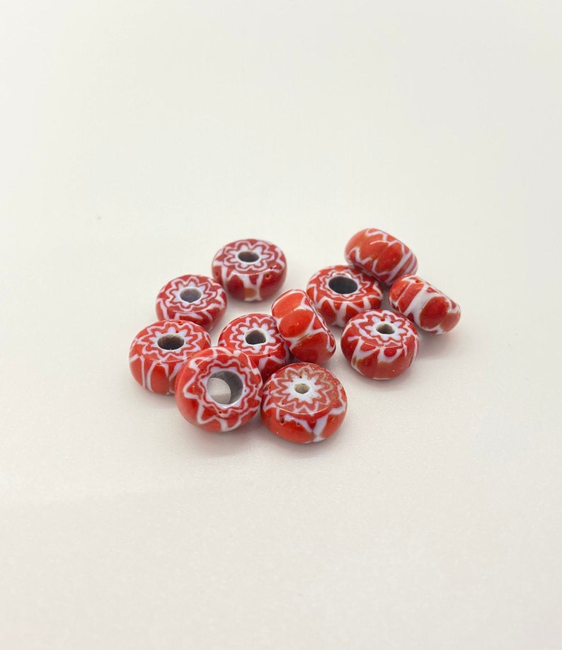 35 Venetian Rosetta Star Chevron Beads, 6 Layers Chevron, Striped ...