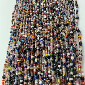 Multi Colored Seed Bead Strand 48" Strand, Various Colors and Shapes ...