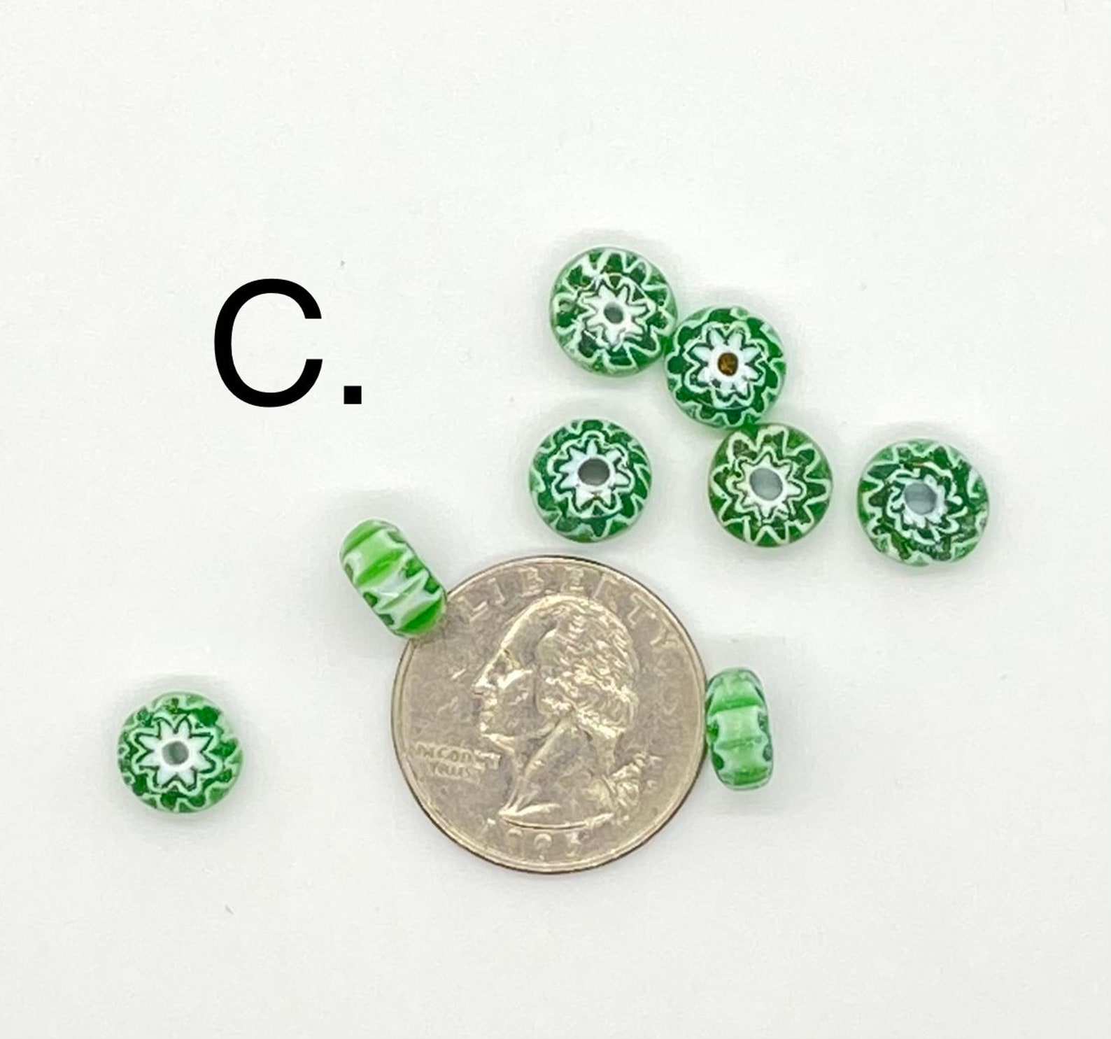 35 Venetian Rosetta Star Chevron Beads, 6 Layers Chevron, Striped ...