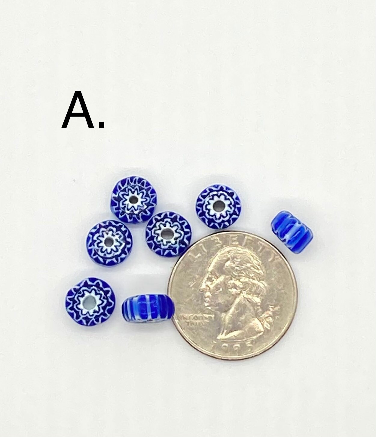 35 Venetian Rosetta Star Chevron Beads, 6 Layers Chevron, Striped ...