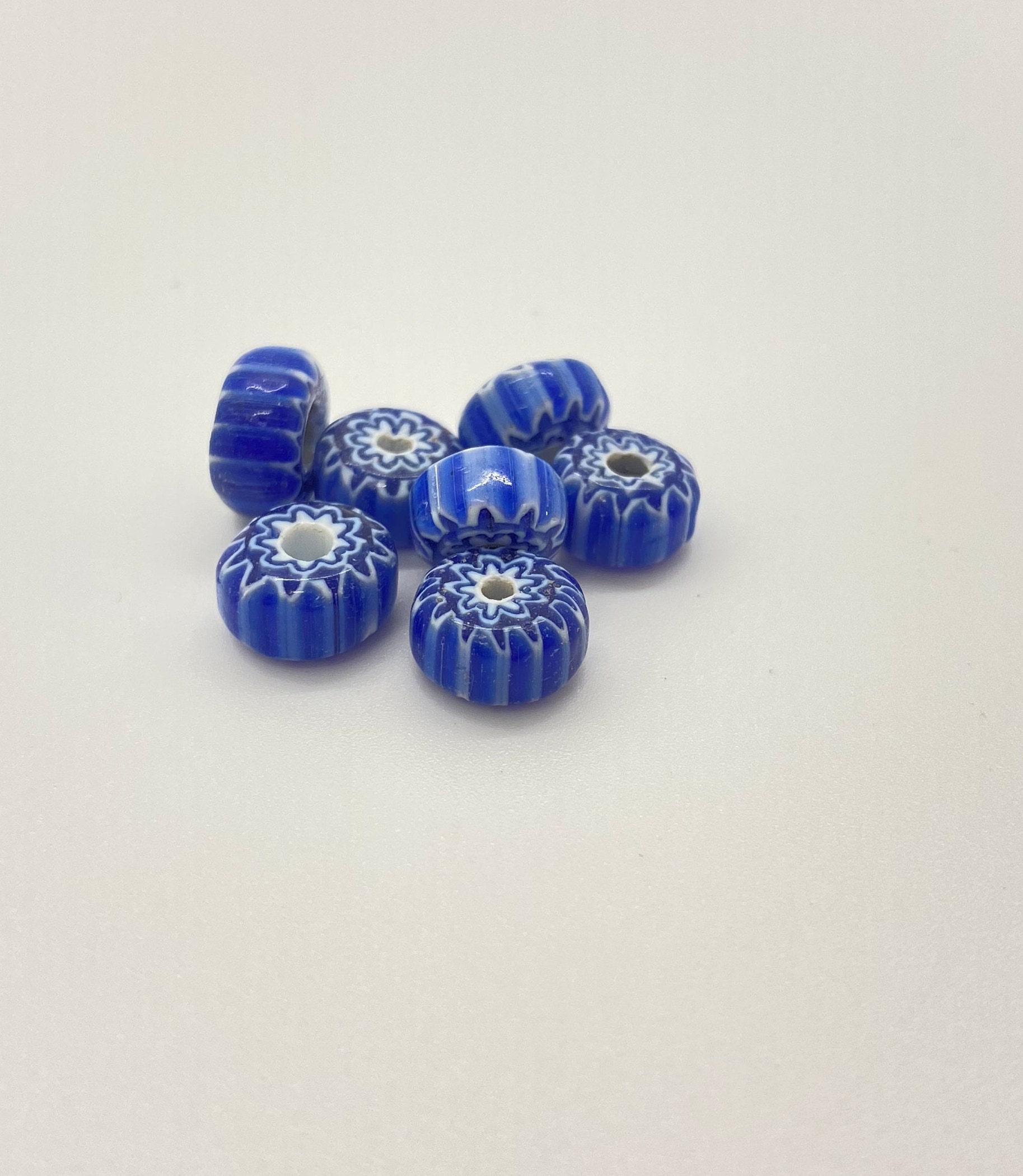 35 Venetian Rosetta Star Chevron Beads, 6 Layers Chevron, Striped ...