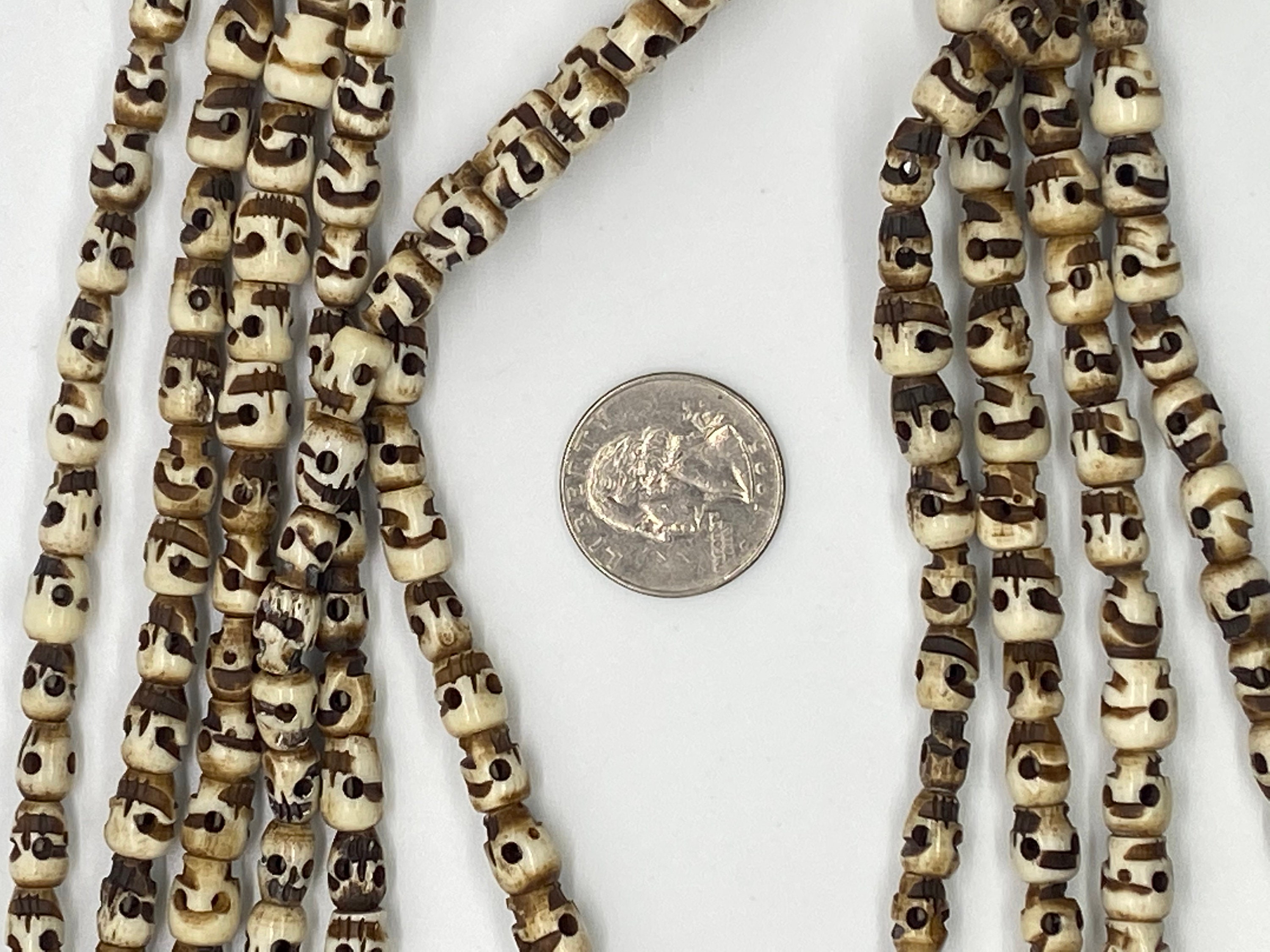 Hand Carved Cow Bone Skulls Strand Mala Tibet and Nepal Prayer - Etsy