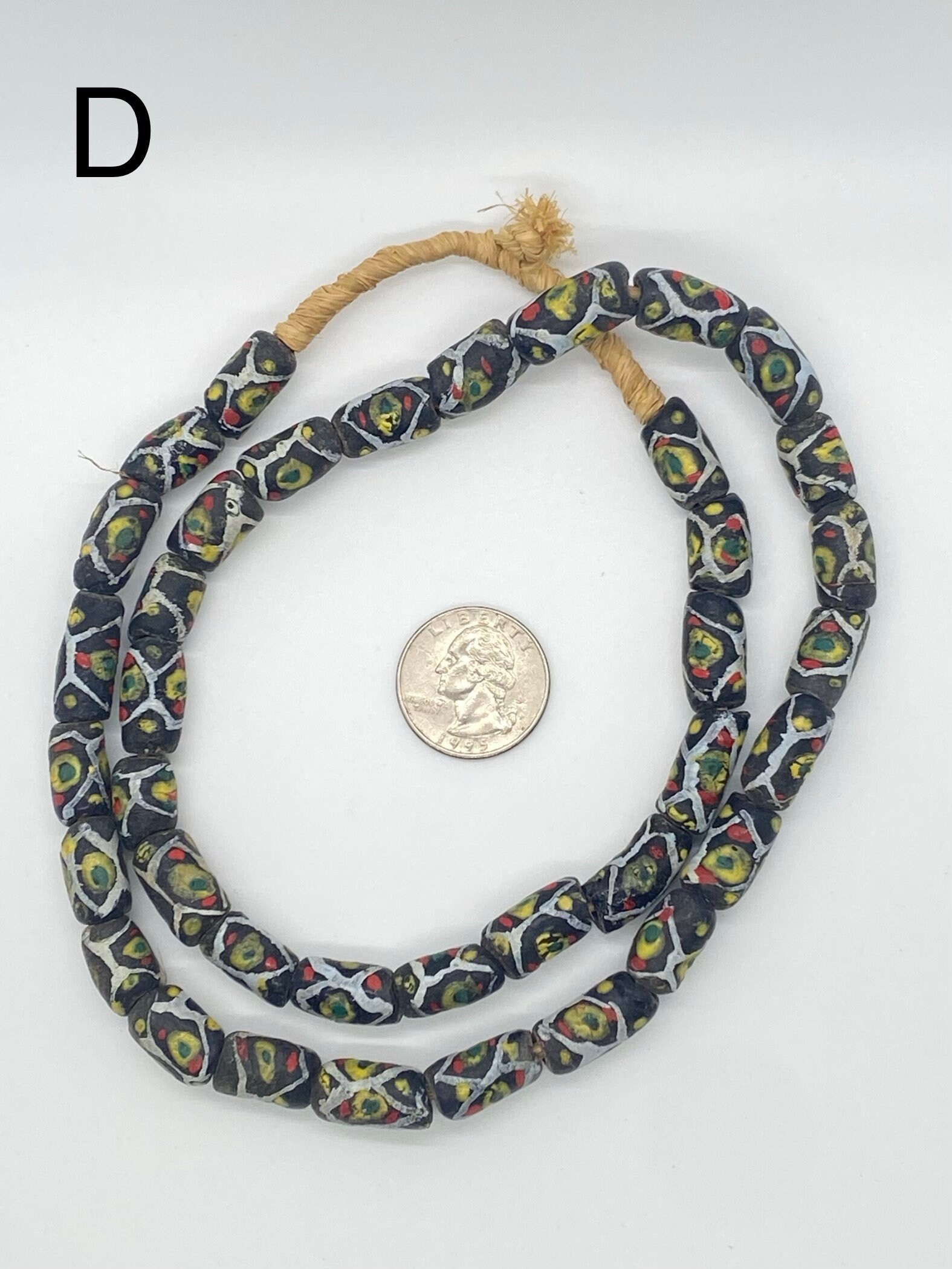 Antique Rare Venetian Black Handmade African Trade Bead Strand - Etsy