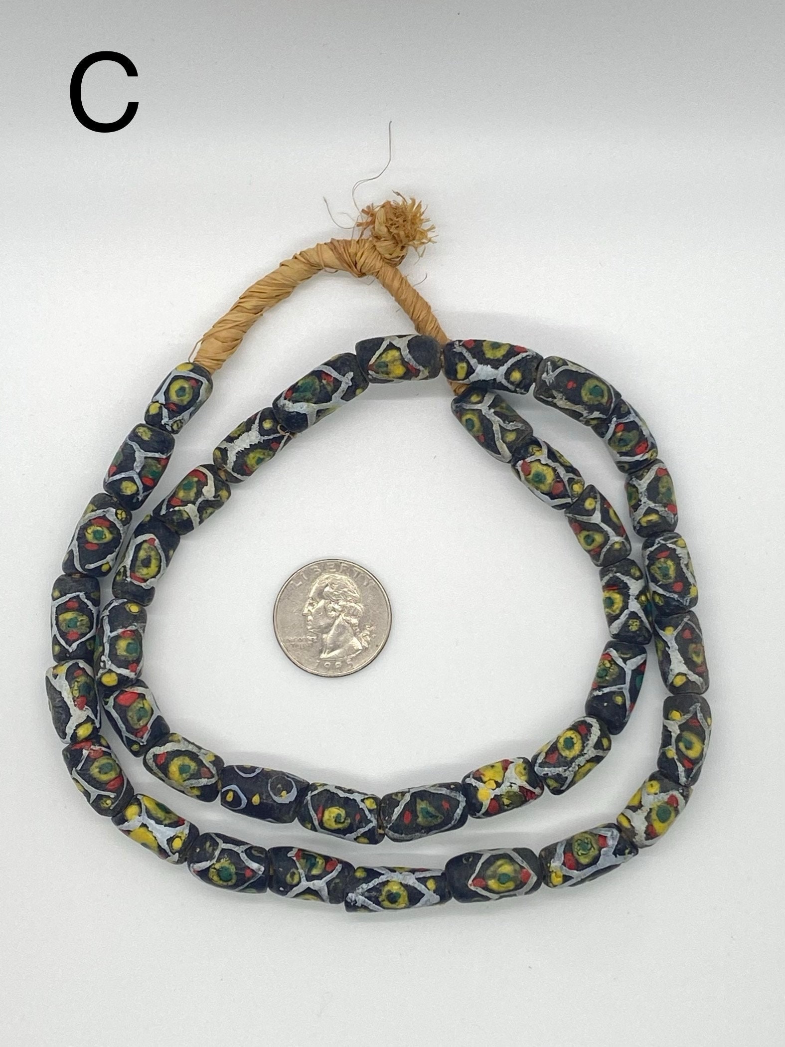 Antique Rare Venetian Black Handmade African Trade Bead Strand - Etsy