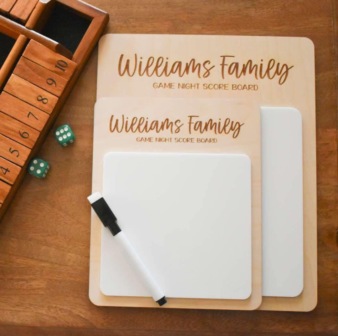 Personalized Family Game Night Score Board. Game Night Score Card ...