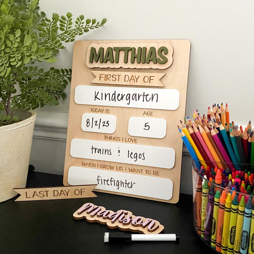 Personalized First Day of School Sign. Custom Last Day of School Sign ...
