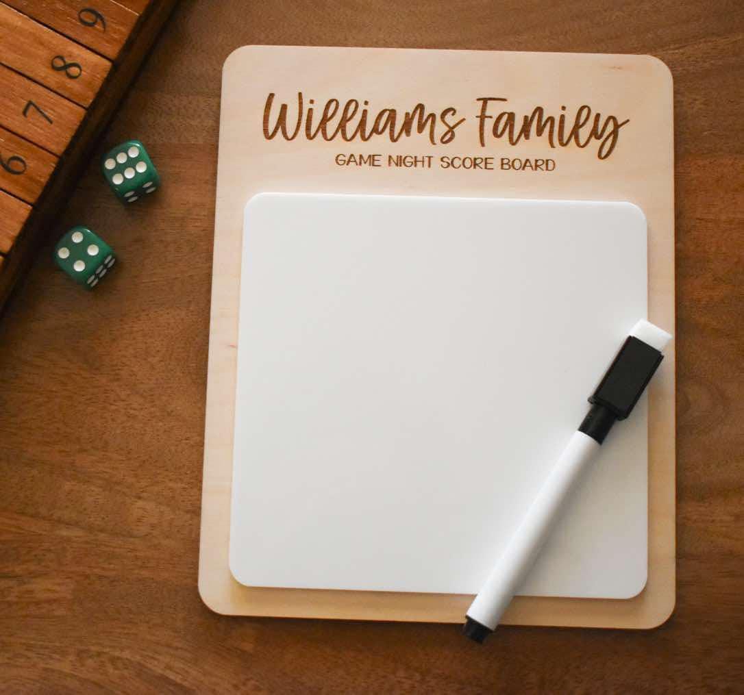 Personalized Family Game Night Score Board. Game Night Score Card ...