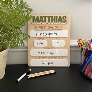 Personalized First Day of School Sign. Custom Last Day of School Sign ...