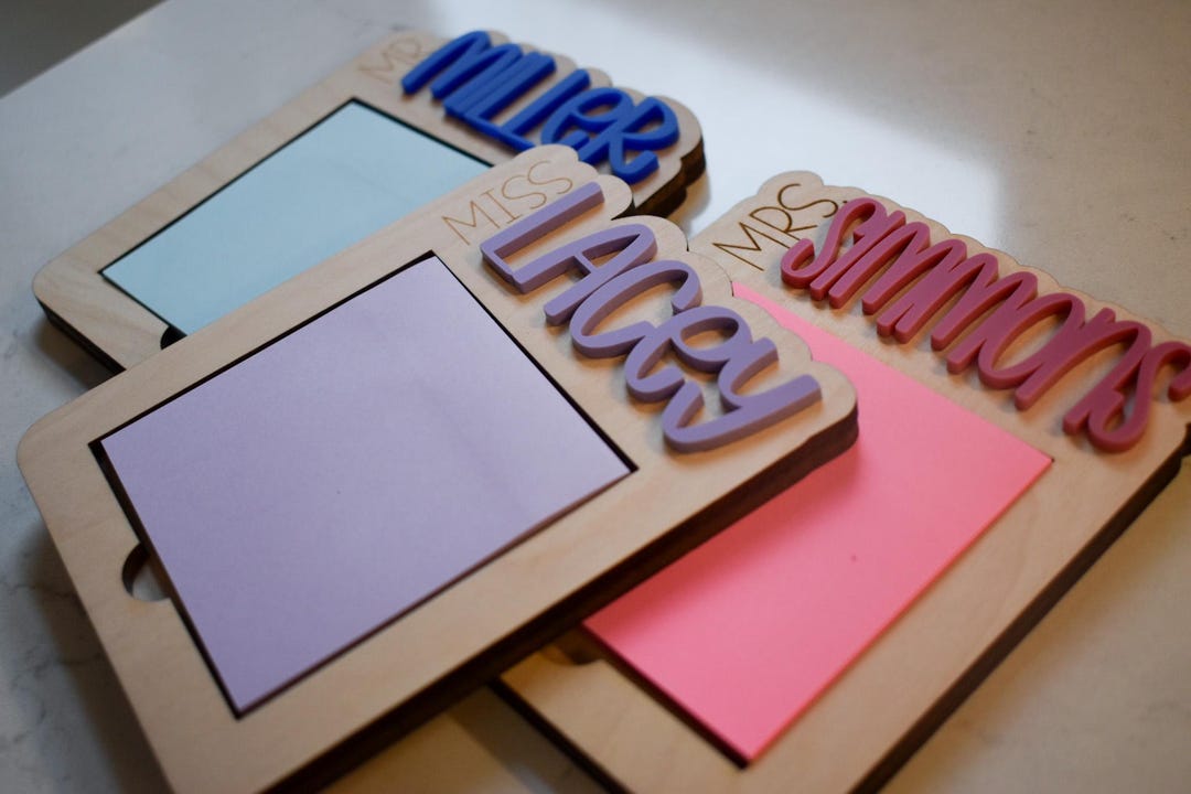 Personalized Teacher Sticky Note Holder. Personalized Teacher Gift ...