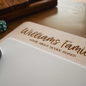 Personalized Family Game Night Score Board. Game Night Score Card ...