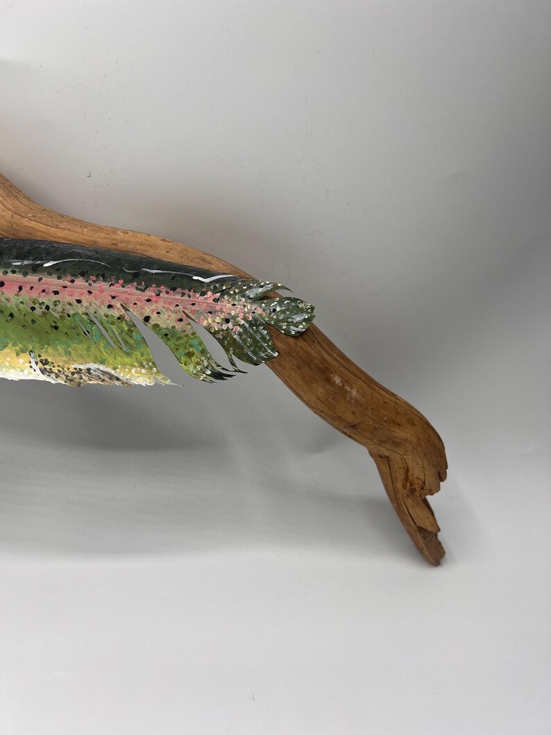 Hand Painted Fish on a Feather - Etsy