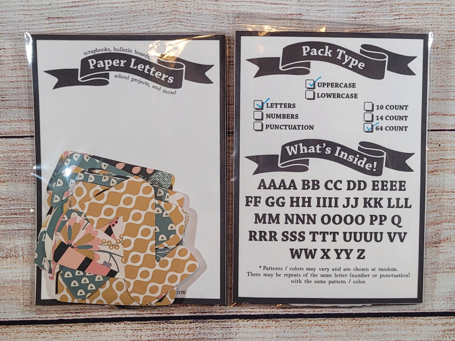 Retro Paper Cut Out Letters, Scrapbook Block Letters, Alphabet Letters ...