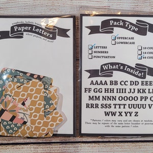 Retro Paper Cut Out Letters, Scrapbook Block Letters, Alphabet Letters ...