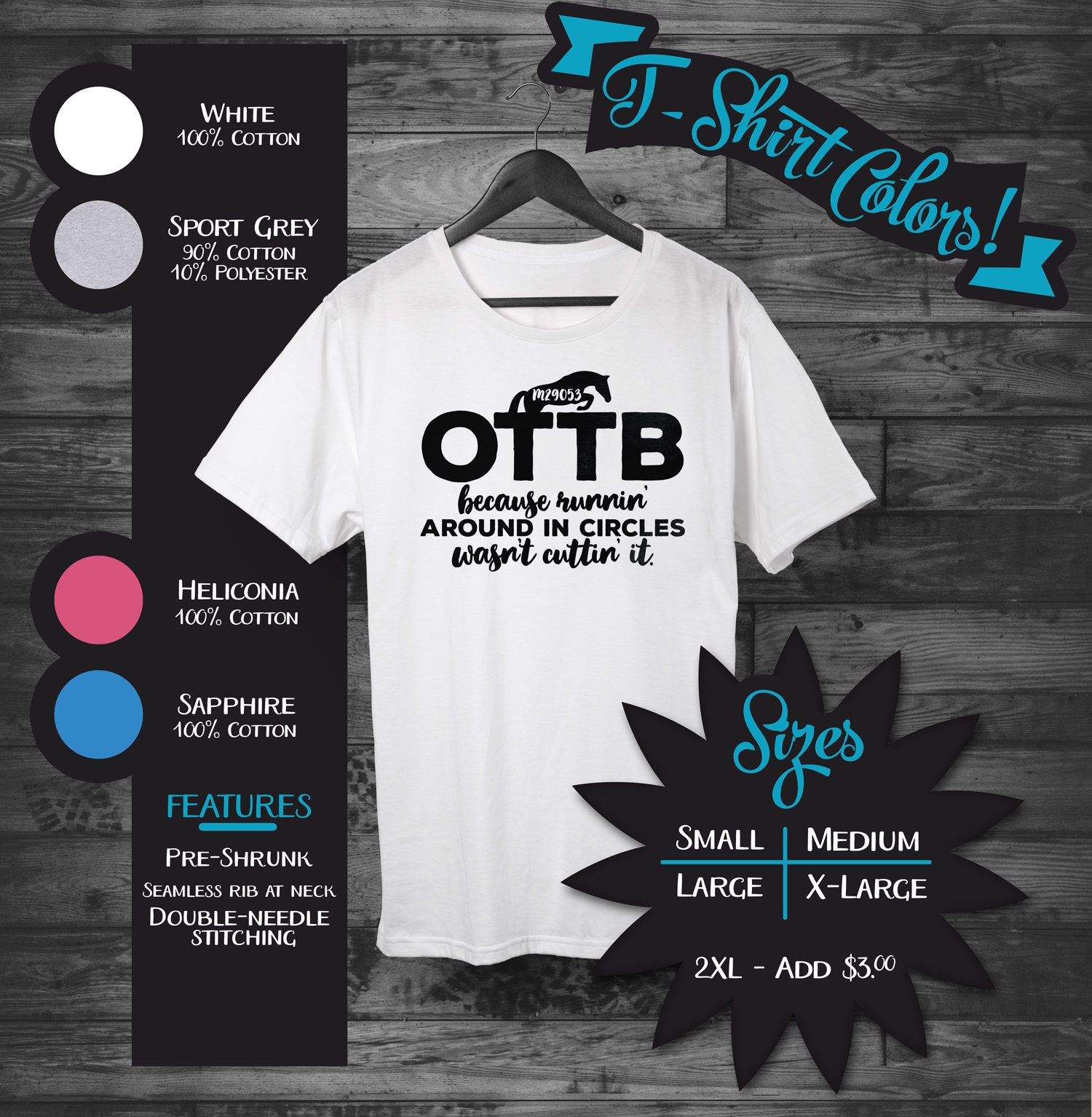 OTTB Personalized T-shirt OTTB: Because Runnin' Around in Circles Wasn ...