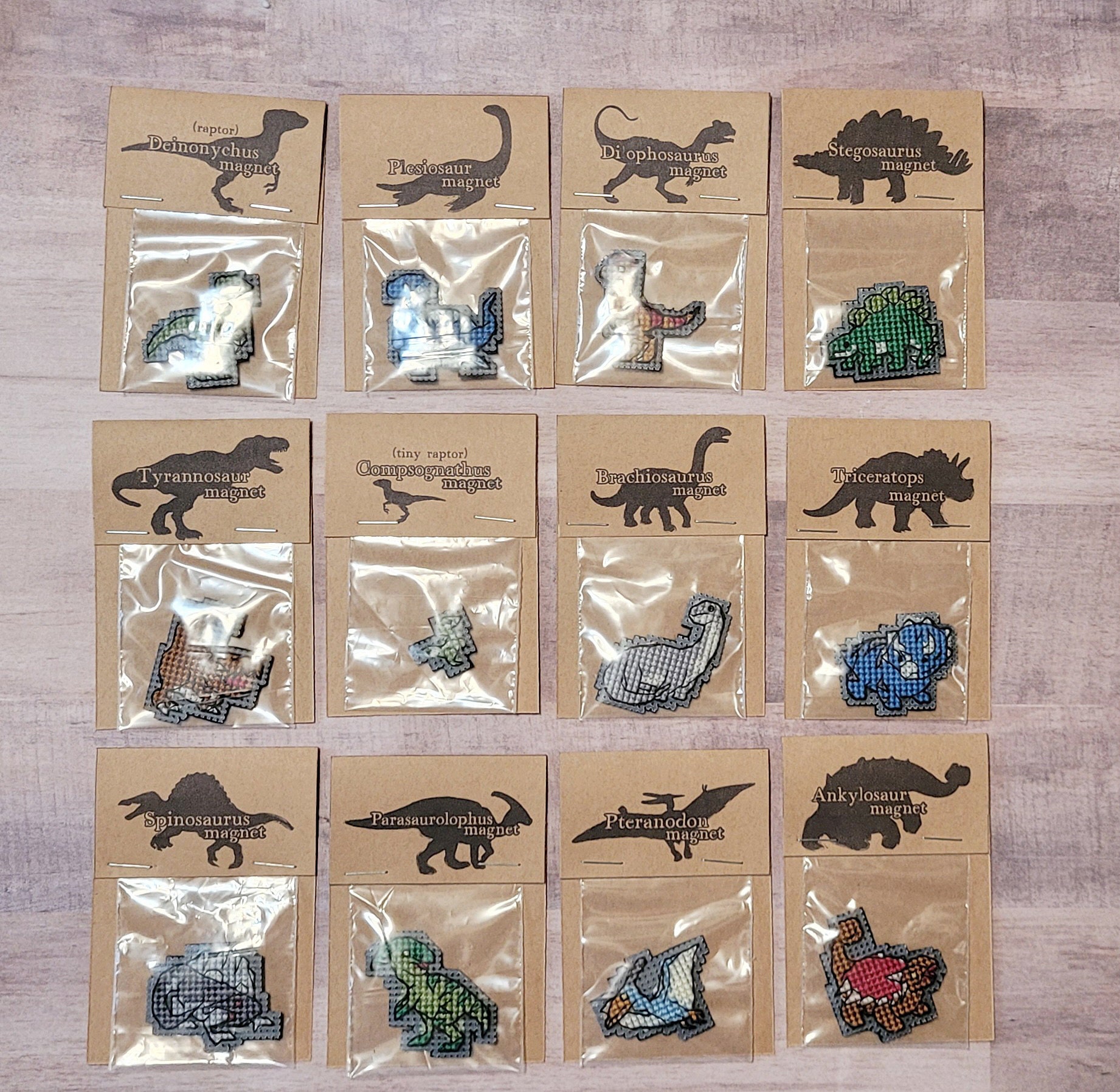 Mini Dinosaur Magnets, Pixel Dinosaurs, Refrigerator Dinos, Jurassic ...