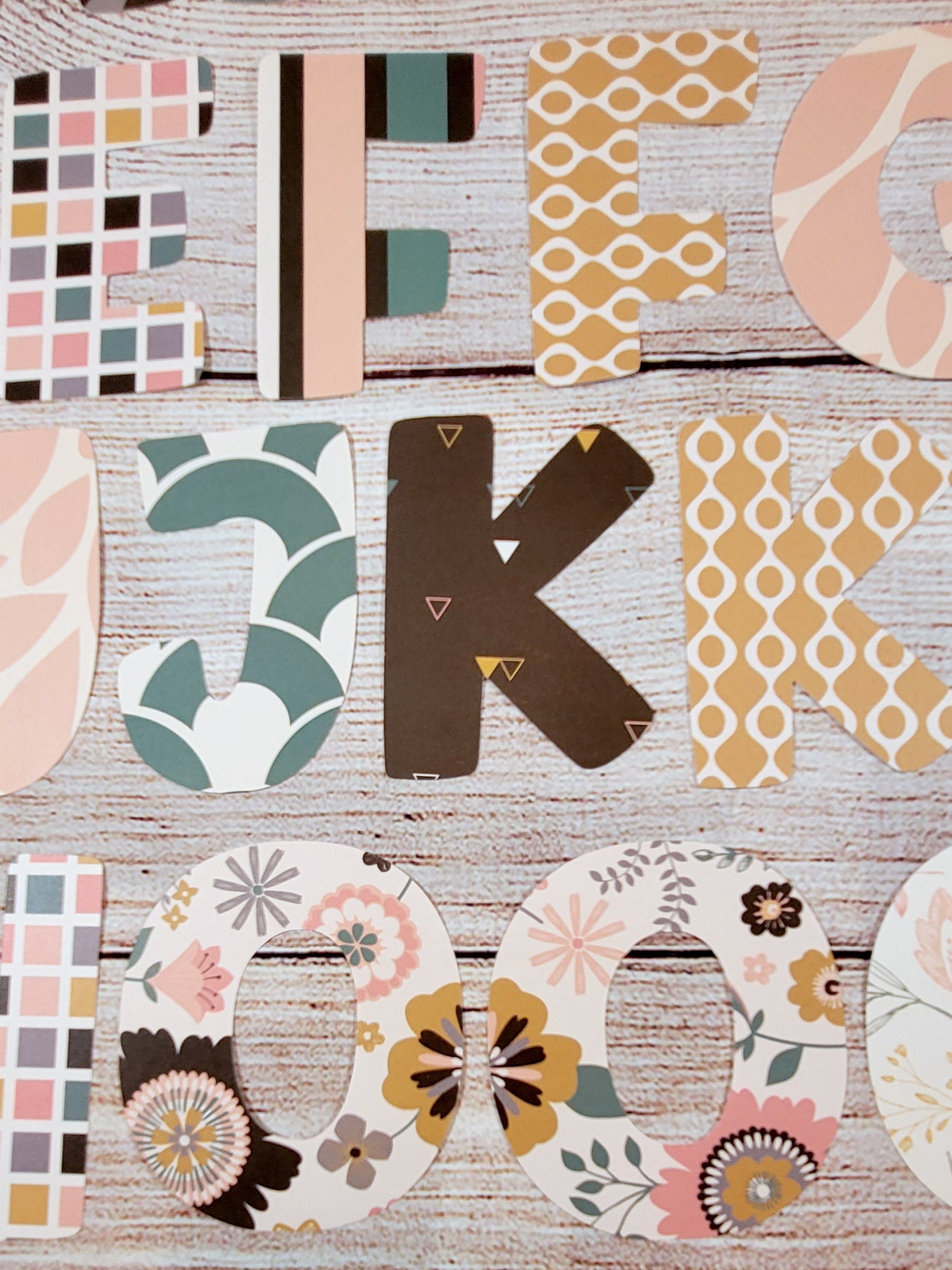 Retro Paper Cut Out Letters Scrapbook Block Letters Alphabet - Etsy
