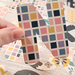 Retro Paper Cut Out Letters, Scrapbook Block Letters, Alphabet Letters ...