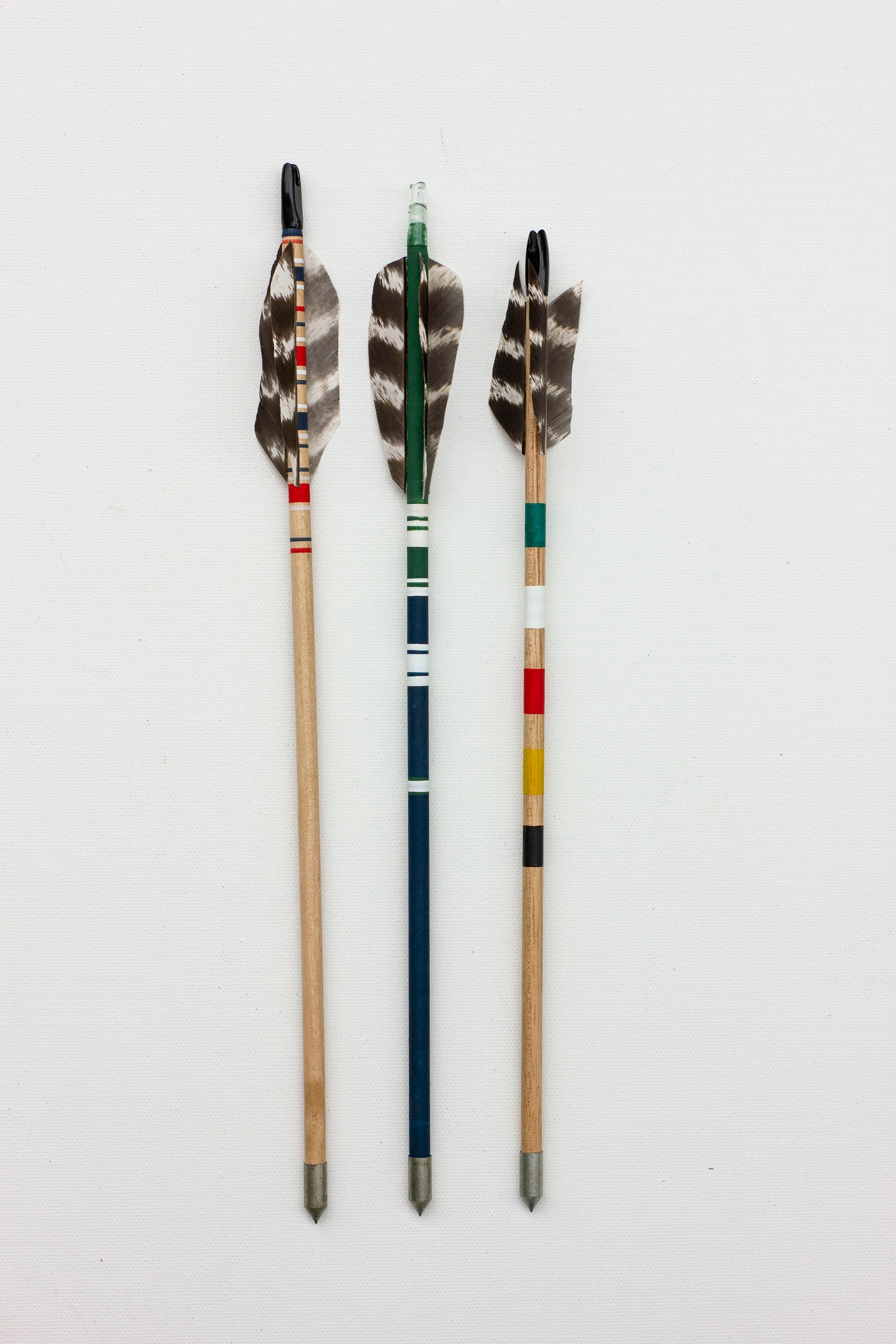 Camp Mini Arrow Set No. 3 -- Three Mini Wooden Arrow -- Hand Painted ...