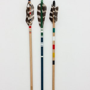 Camp Mini Arrow Set No. 3 -- Three Mini Wooden Arrow -- Hand Painted ...