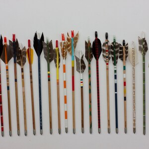 Camp Mini Arrow Set No. 3 -- Three Mini Wooden Arrow -- Hand Painted ...