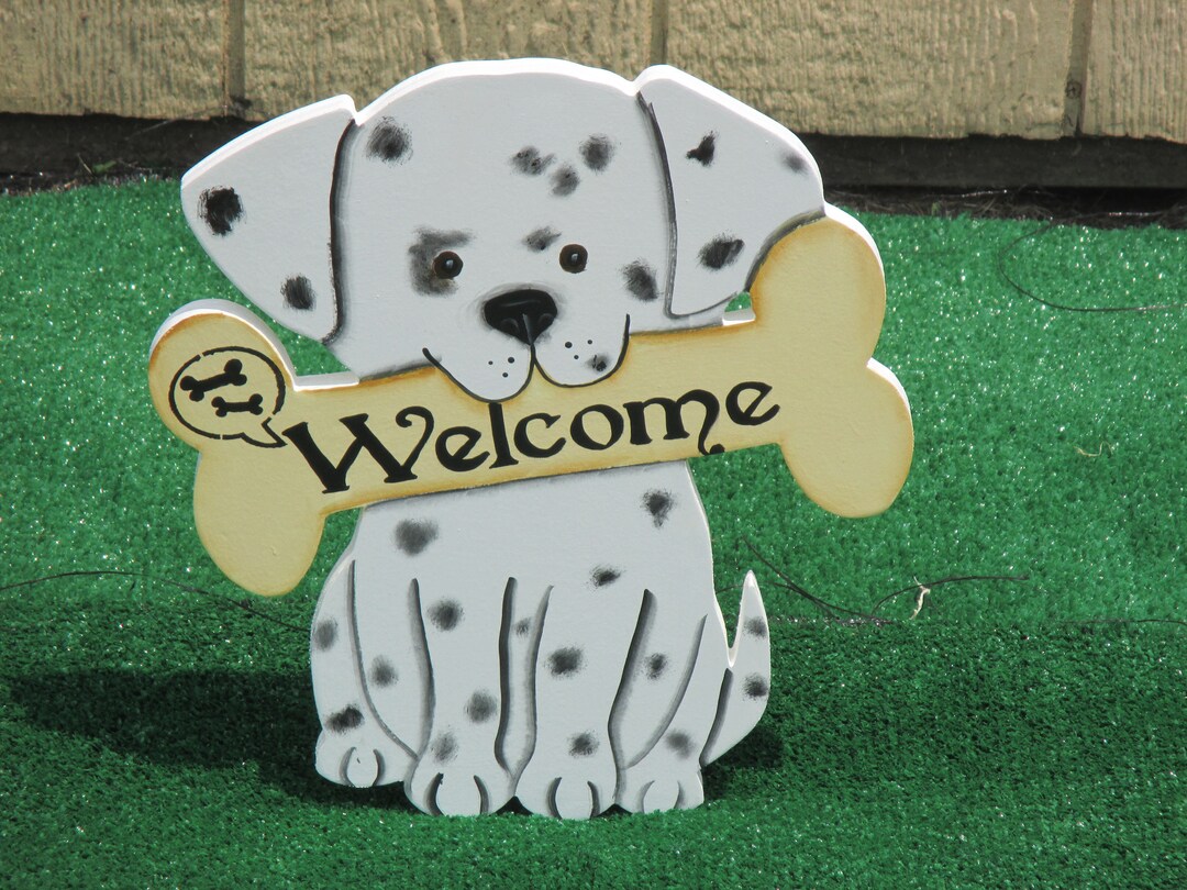 Dalmatian Welcome Yard Sign - Etsy