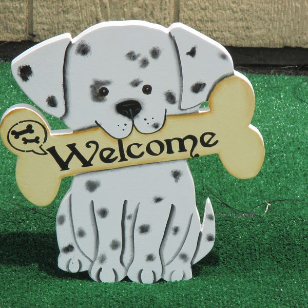 Dalmatian Welcome Sign - Etsy