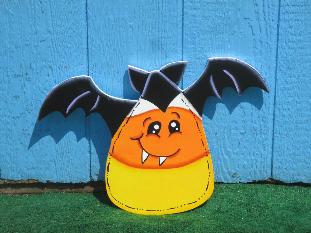 Halloween Candy Corn Vampire Yard Sign - Etsy
