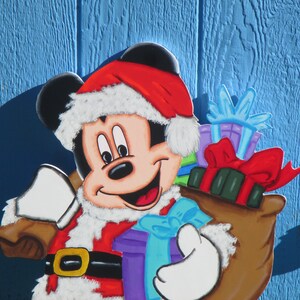 Mickey and Minnie Santa Claus Yard Sign - Etsy