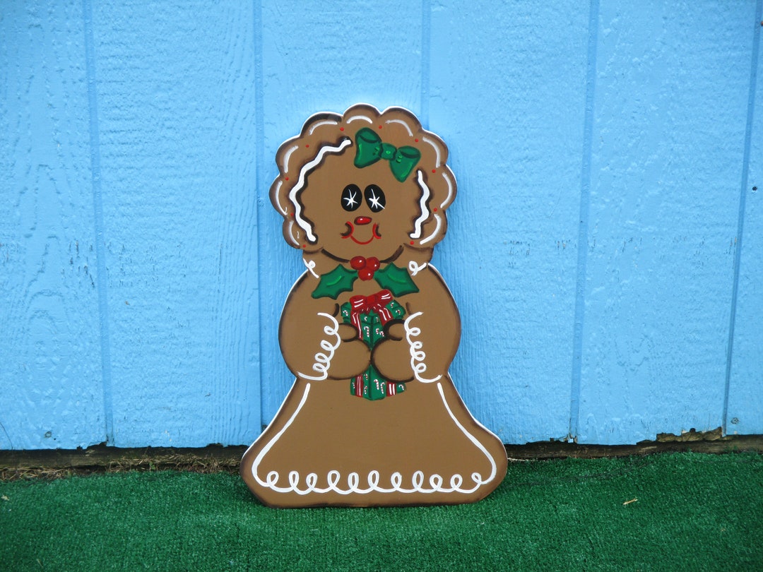 Gingerbread Girl Yard Sign - Etsy